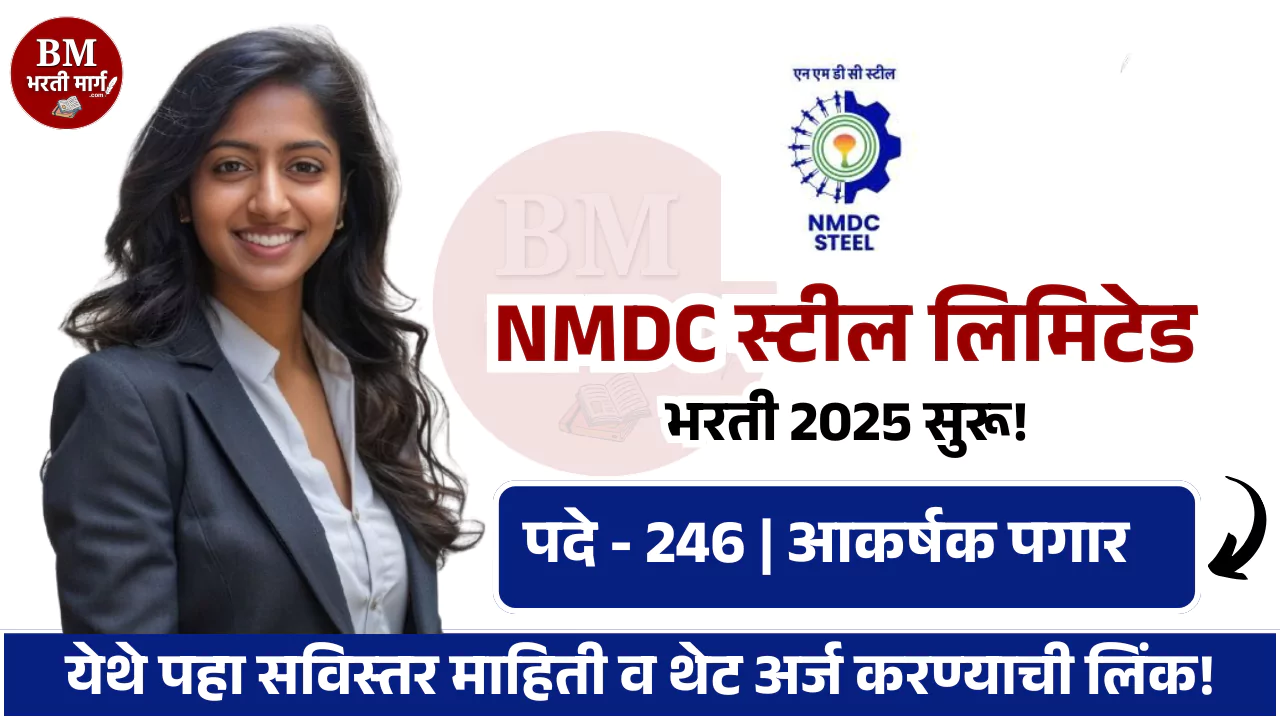 NMDC Steel Limited Bharti 2025: NMDC स्टील लिमिटेड मध्ये 246 पदांची भरती!